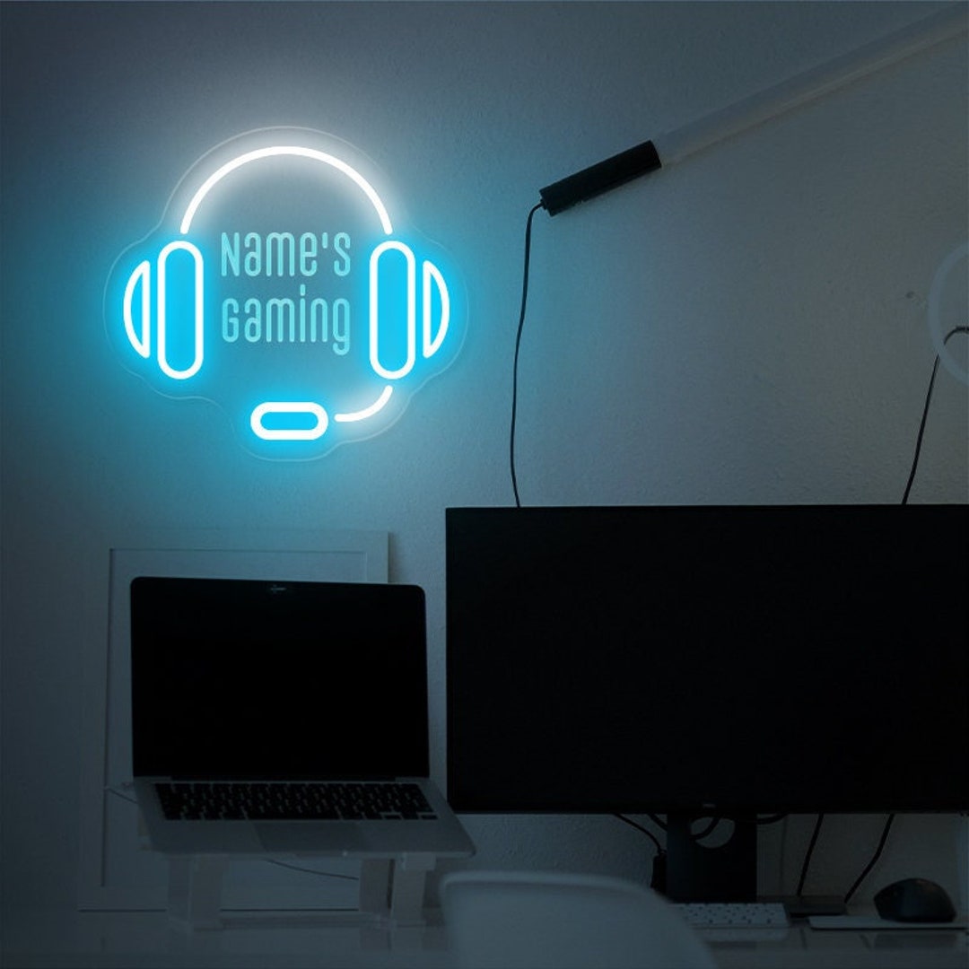 Personalized Gaming Earphone Neon Sign,custom Name Earing Sign,handmade ...