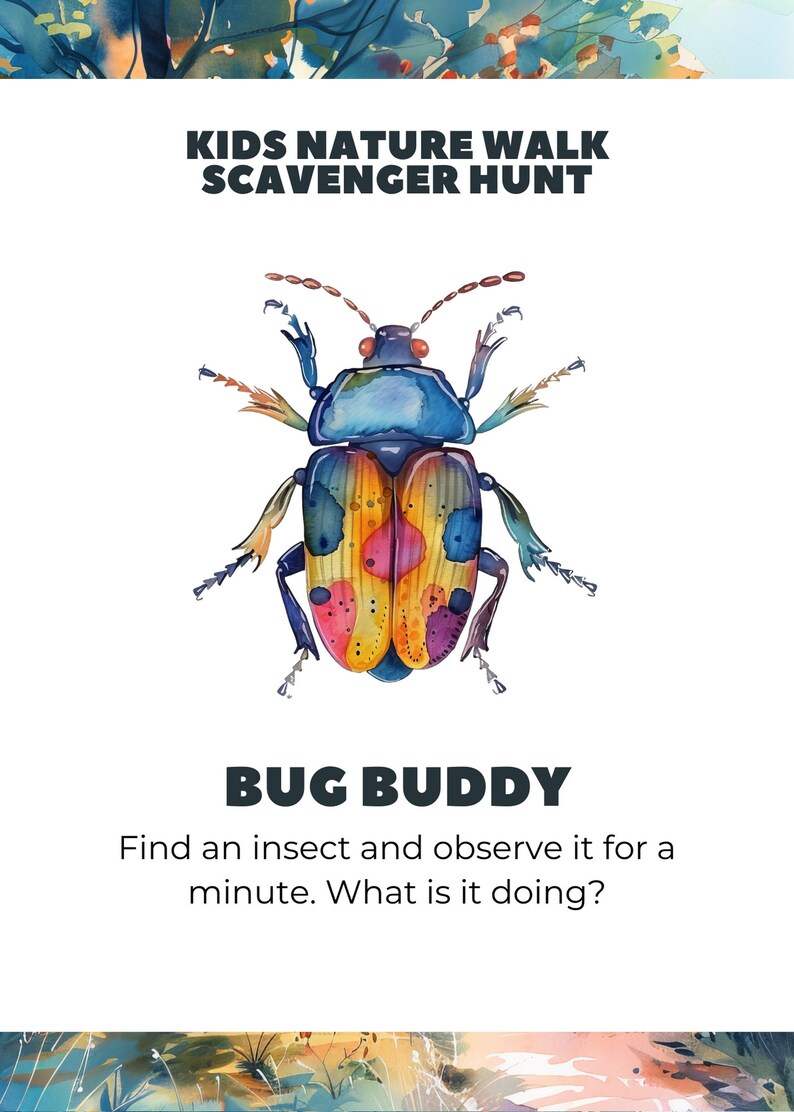 Kids Nature Walk Scavenger Hunt Journal - Etsy