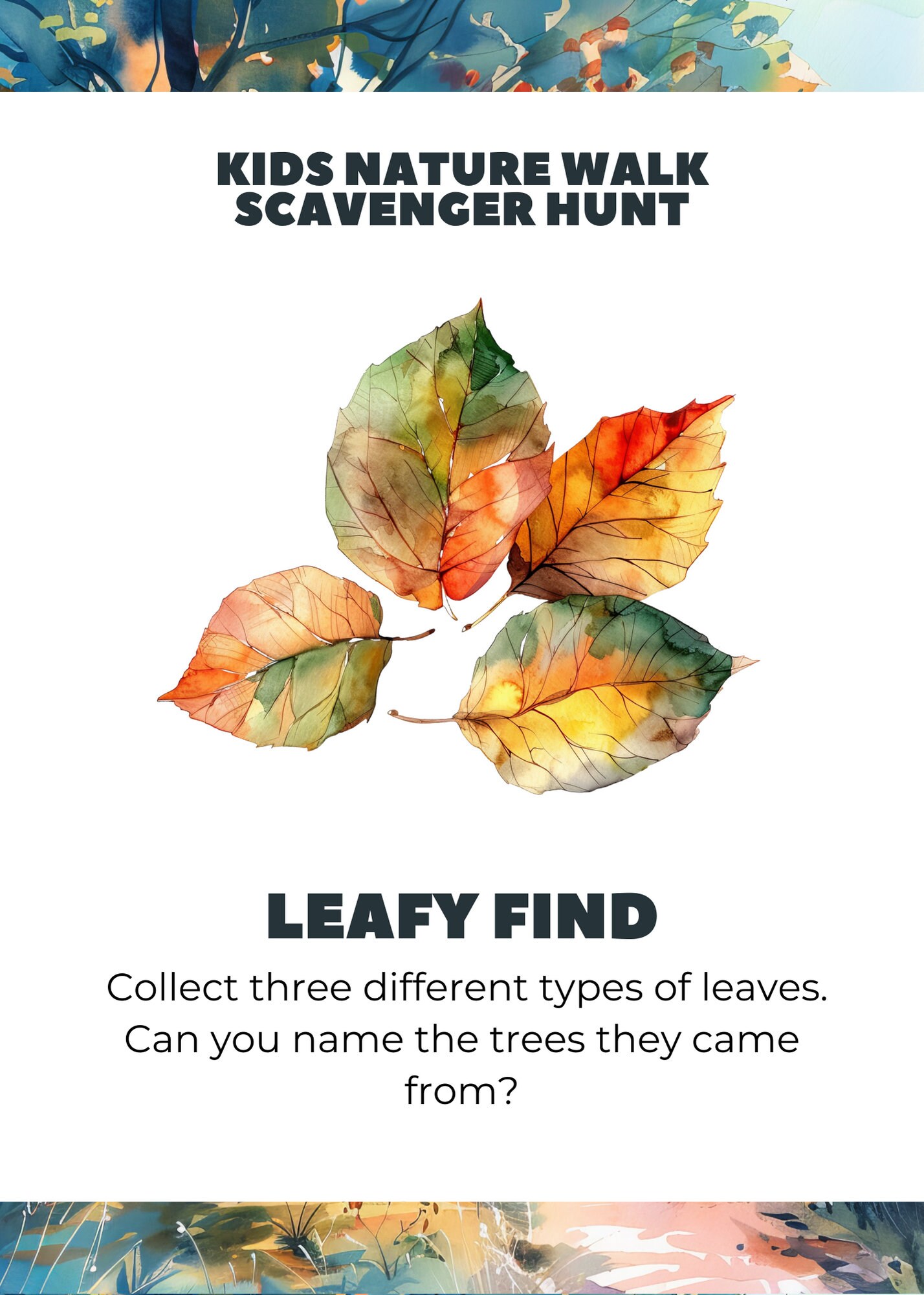 Kids Nature Walk Scavenger Hunt Journal - Etsy