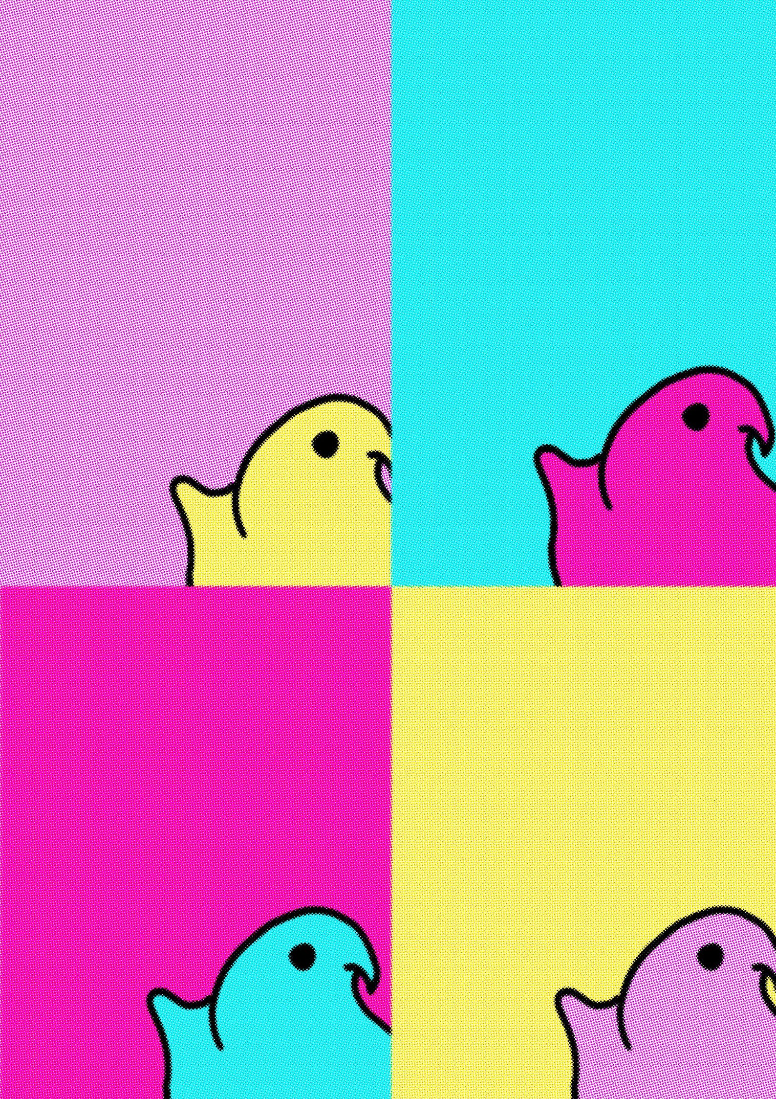 Easter “peeps” Pop Art Digital Wall Art Print - Etsy