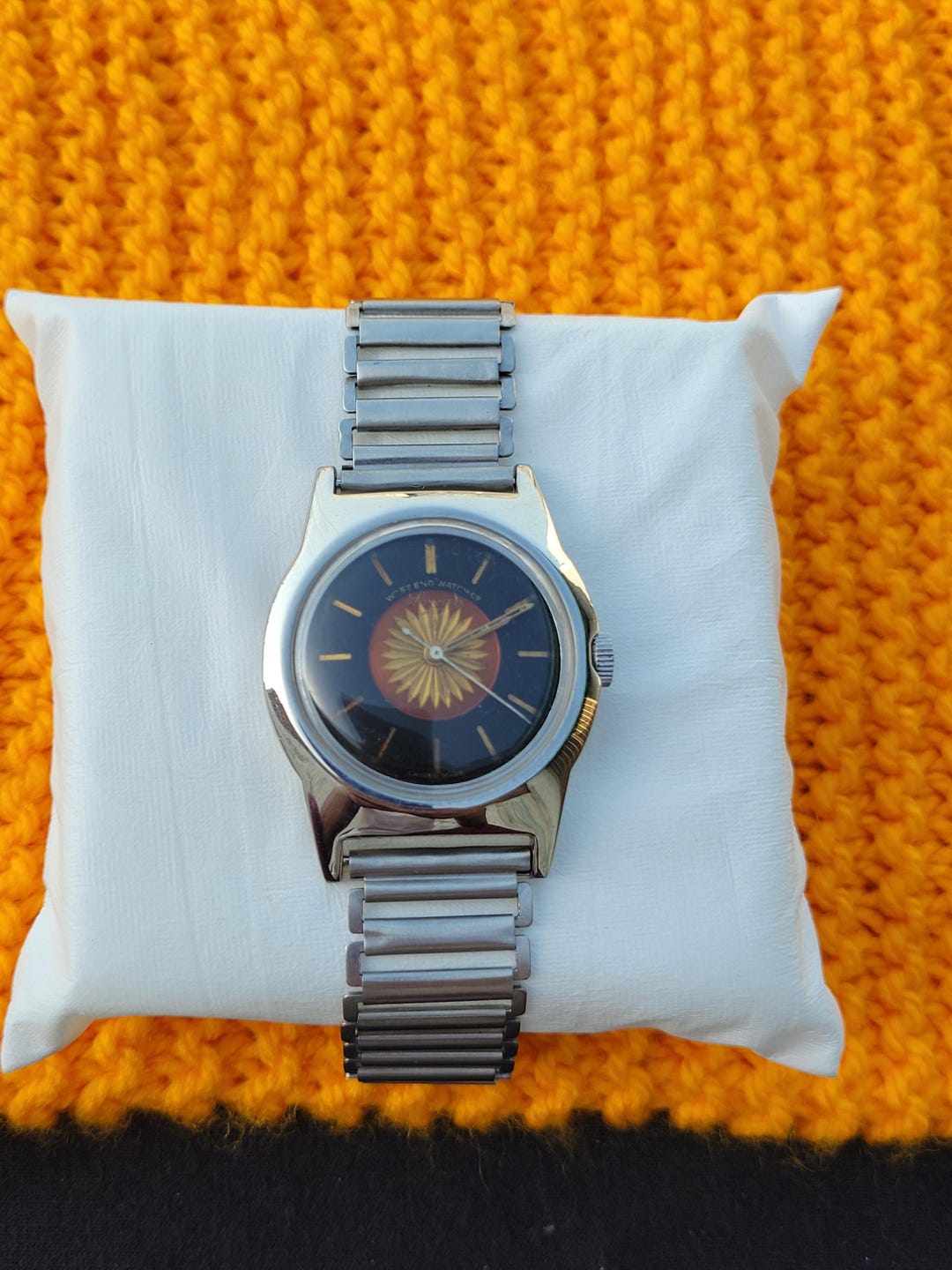 Vintage West End Co Sowar Watch: Swiss Made Sunburst Dial - Etsy