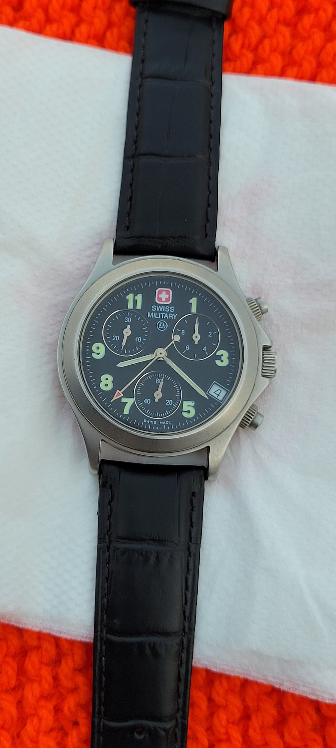 Vintage Swiss Military Chronograph: Titanium Men's Watch - Etsy