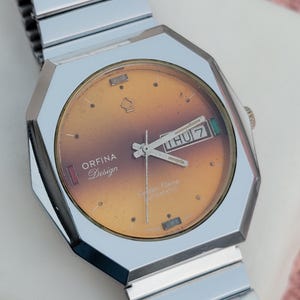 Vintage Orfina Golden Flame Automatic Watch: Swiss Made Ceramic Case - Etsy