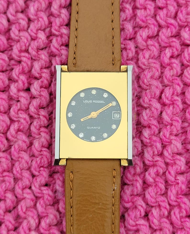 Vintage Louis Rossel Tank Watch: Swiss Made Designer Timepiece - Etsy