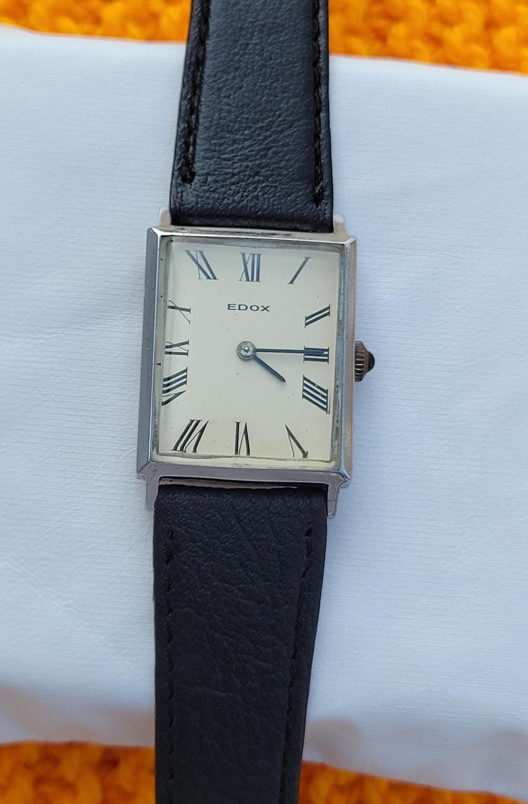 Vintage Edox Tank Roman Dial 332 0389.2 Extremely Rare 1960s Manual ...