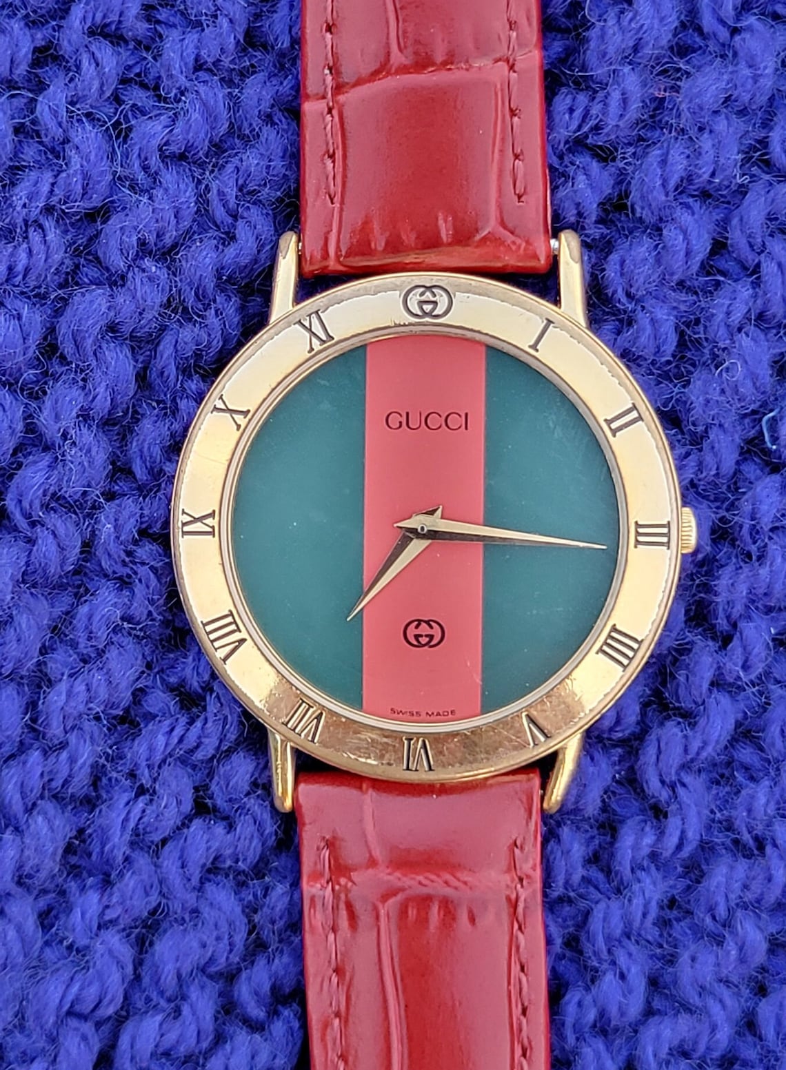Vintage Beautiful Gucci 3000M Quartz Swiss Made Rare Cassy Unisex Wrist ...