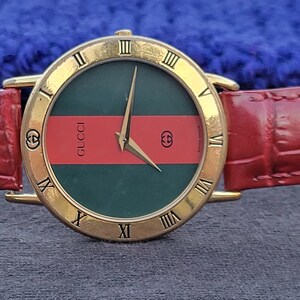 Vintage Beautiful Gucci 3000M Quartz Swiss Made Rare Cassy Unisex Wrist ...