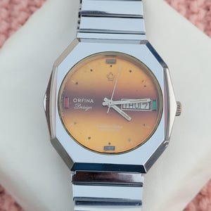 Vintage Orfina Golden Flame Automatic Watch: Swiss Made Ceramic Case - Etsy