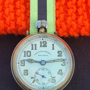 Vintage West End Watch Co Secundus Manual Wind Trench Style Men's Wrist ...