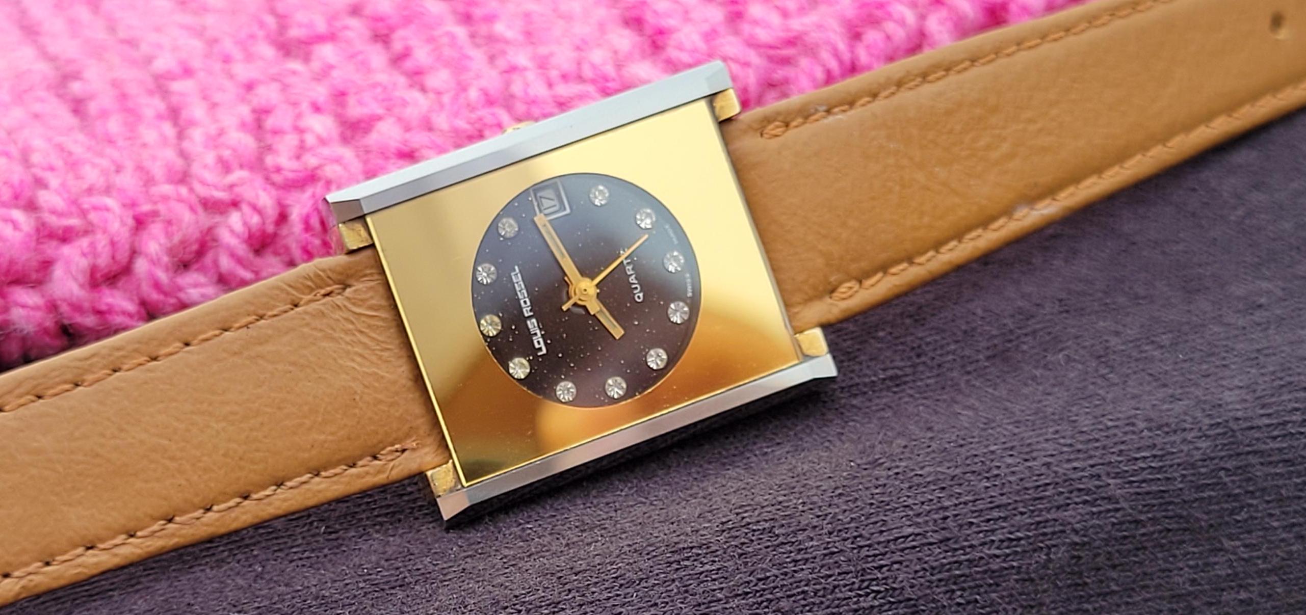 Vintage Louis Rossel Tank Watch: Swiss Made Designer Timepiece - Etsy