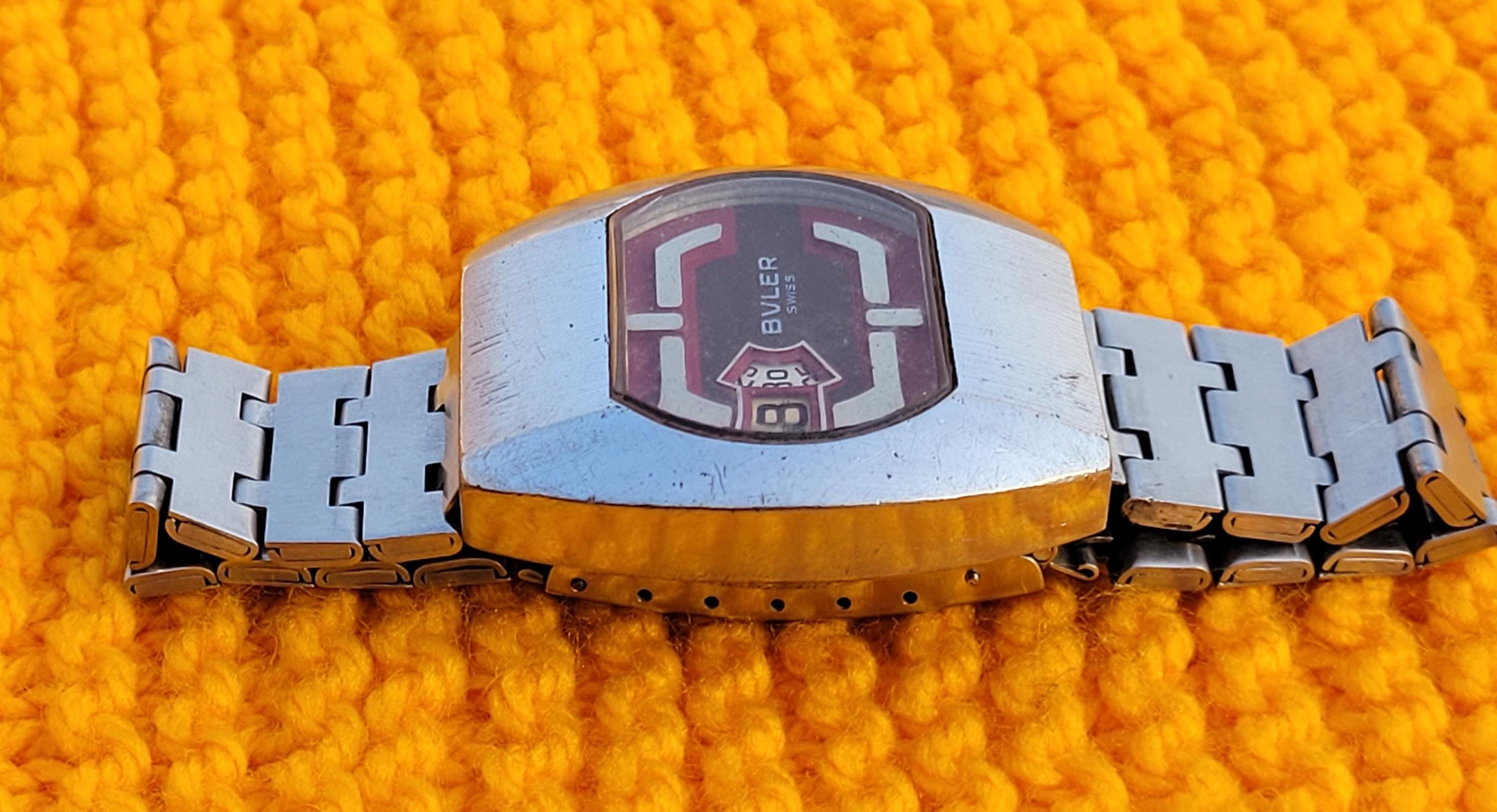 Vintage Buler Jump Hour Watch: 1970s Swiss Made Digital Wristwatch - Etsy