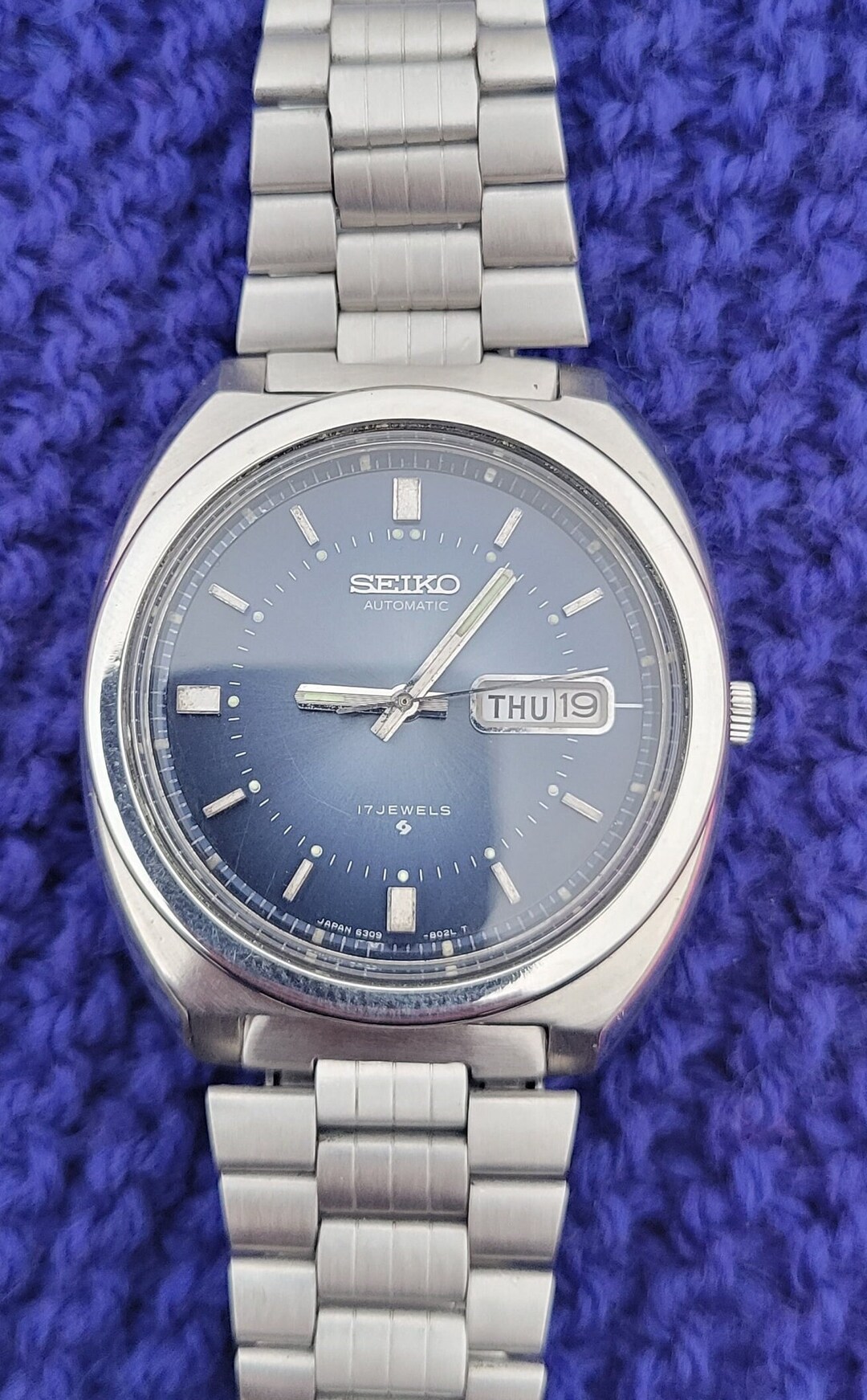 Rare Vintage Seiko Automatic 6309-802L Day/date Stainless Steel ...