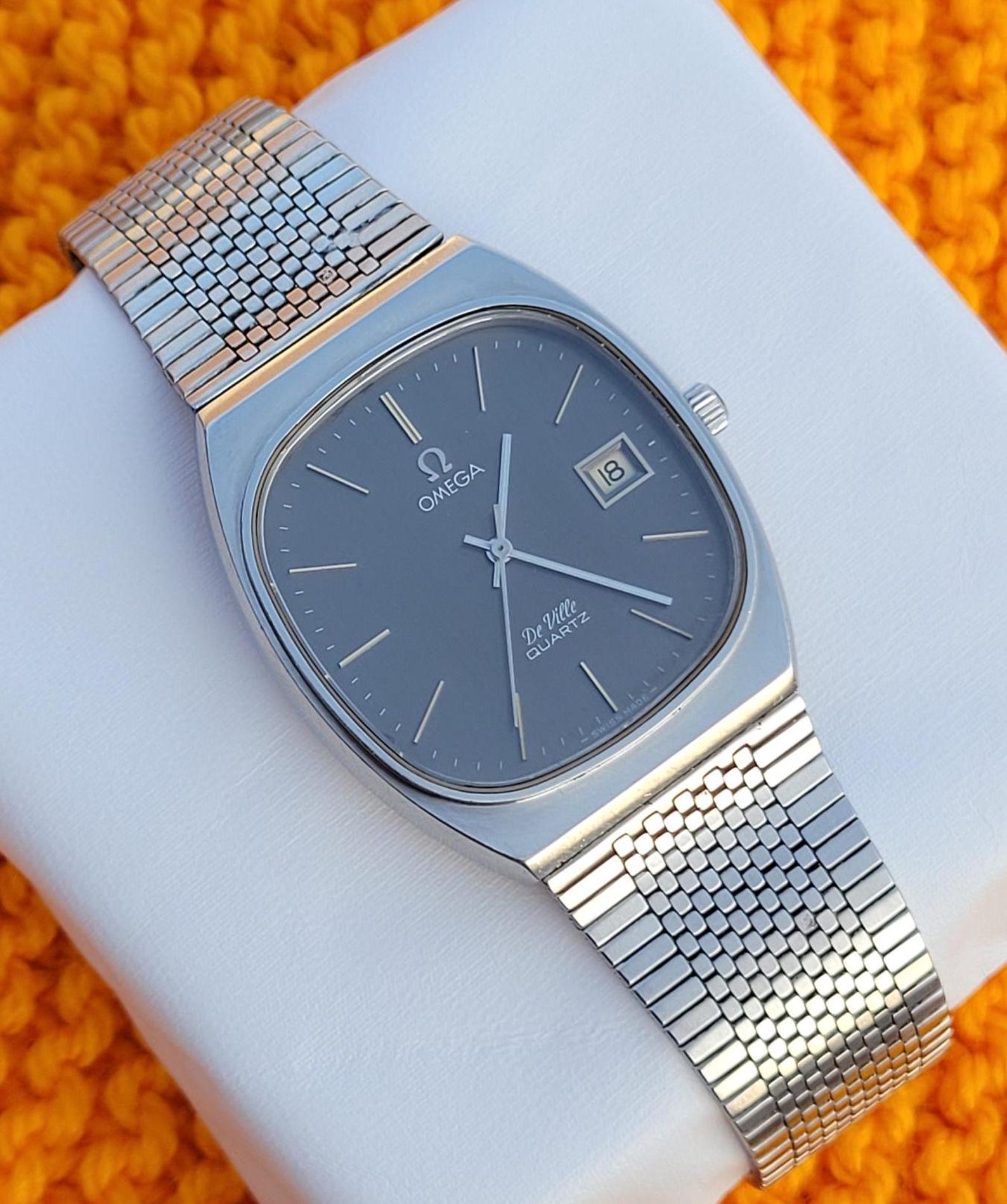 Vintage Omega De Ville Quartz 1342 Ref 192.0035 Stainless Steel Swiss Made Men's Wrist Watch - Etsy