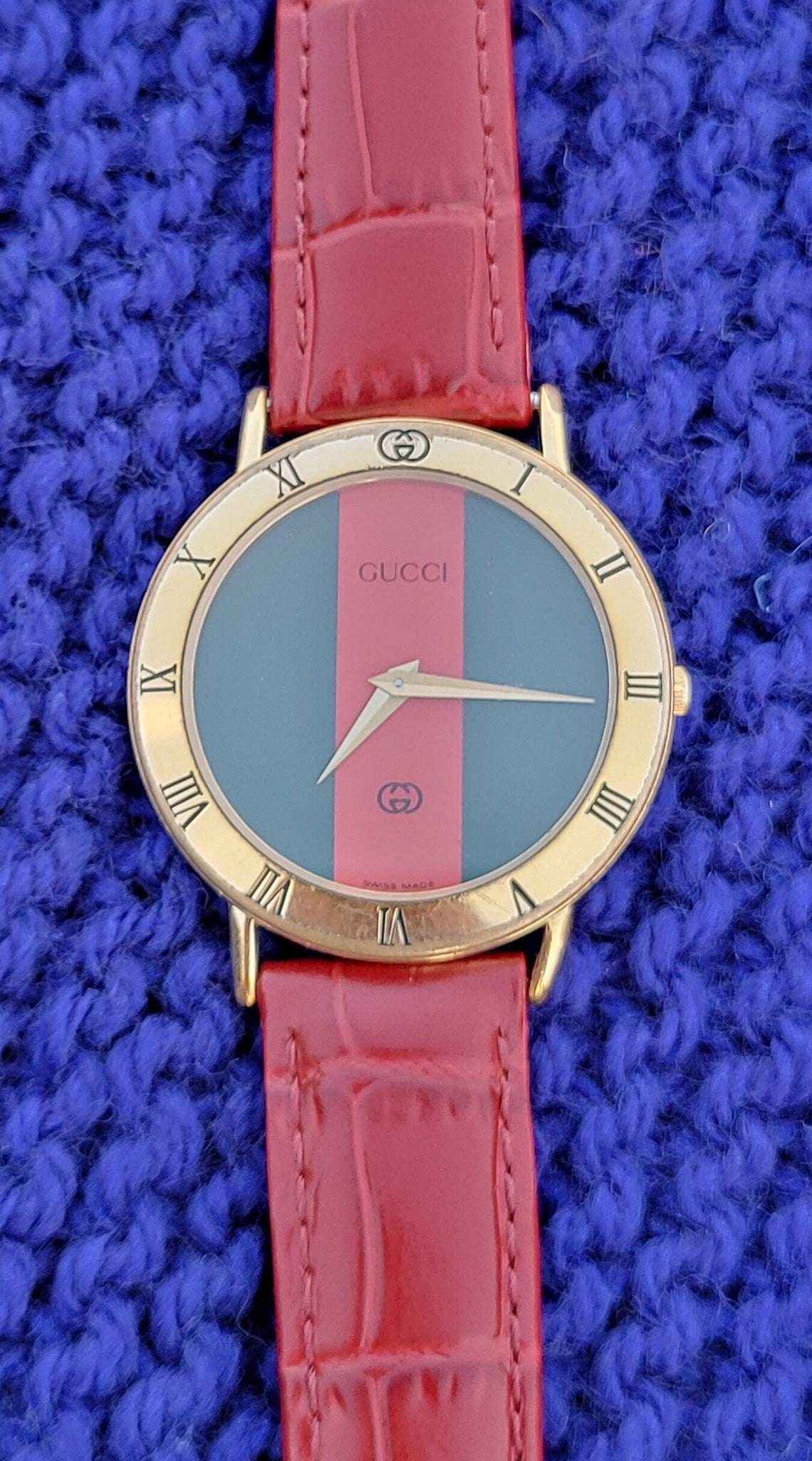 Vintage Beautiful Gucci 3000M Quartz Swiss Made Rare Cassy Unisex Wrist ...