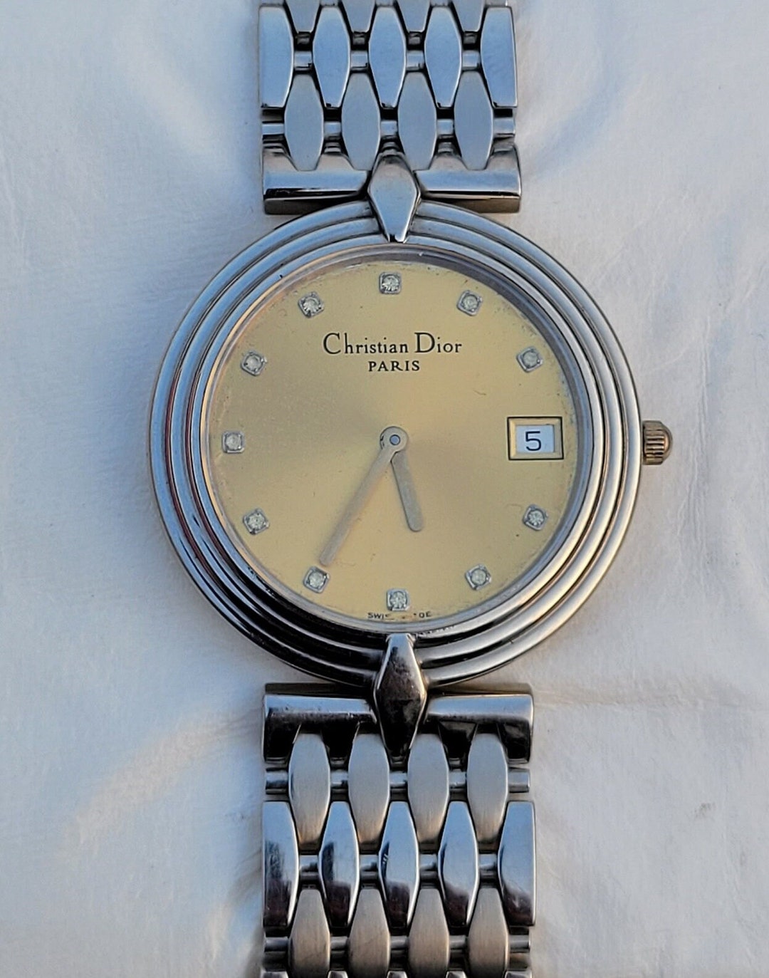 Beautiful Vintage Christian Dior Stainless Steel D69 Quartz Men's Swiss ...