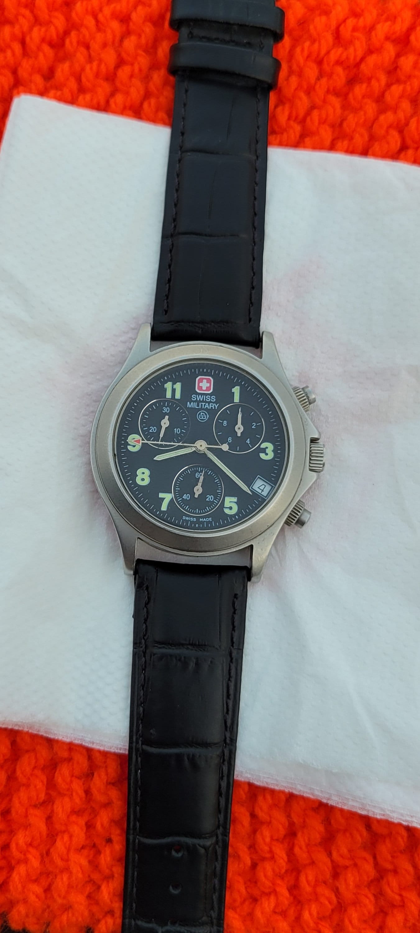 Vintage Swiss Military Chronograph: Titanium Men's Watch - Etsy