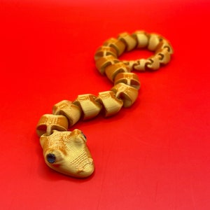Articulated Snake Fidget Flexible 3D Printed, Sensory, Calming, Desk ...