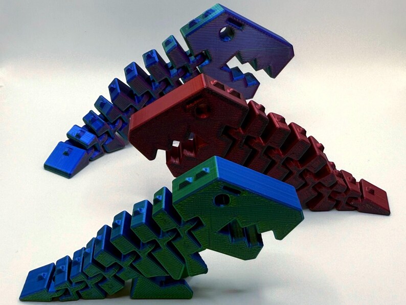 3D Printed Articulated T-rex Dinosaur Fidget: Sensory Desk Decor - Etsy