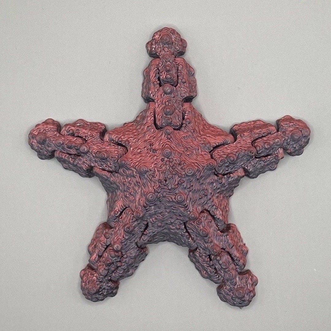 3D Printed Articulated Starfish Fidget - Etsy