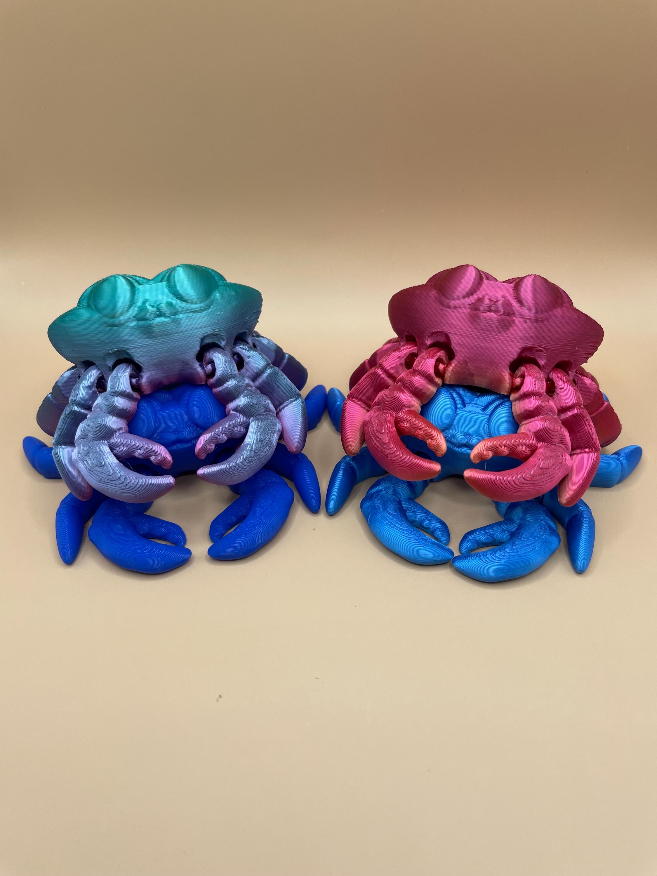 Articulated Crab Fidget Flexible 3D Printed (3 Sizes) - Etsy