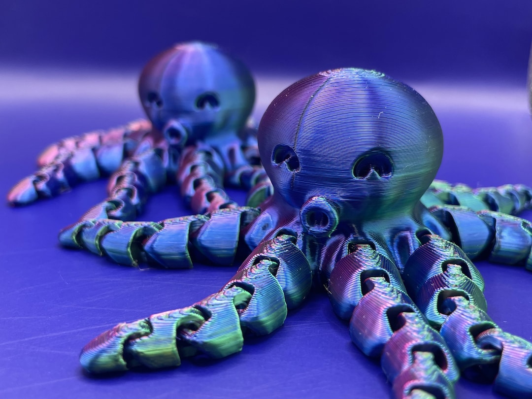 Articulated Octopus Fidget: Flexible 3D Printed Sensory Desk Fidget - Etsy