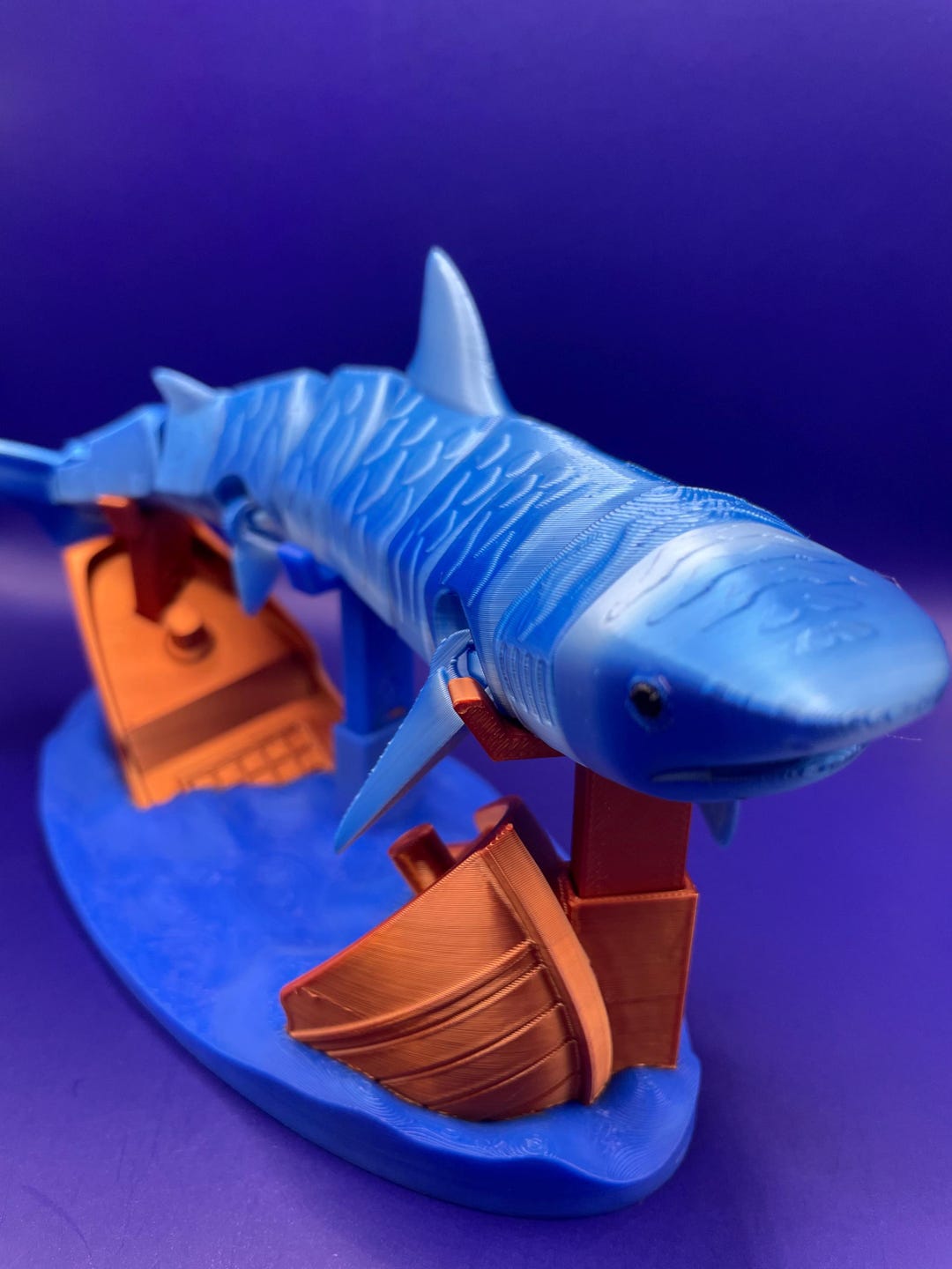 Articulated Tiger Shark Fidget Flexible 3D Printed, Sensory Calming Toy ...