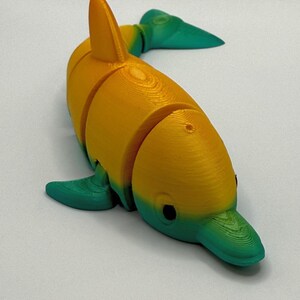 3D Printed Articulated Dolphin Fidget: Sensory Desk Fidget - Etsy