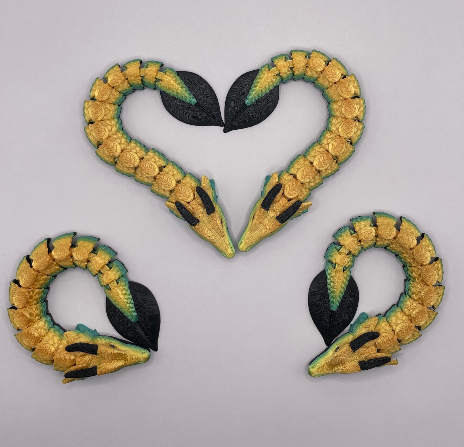 Articulated Leaf Dragon Fidget Flexible 3D Printed, Sensory Calming Toy ...