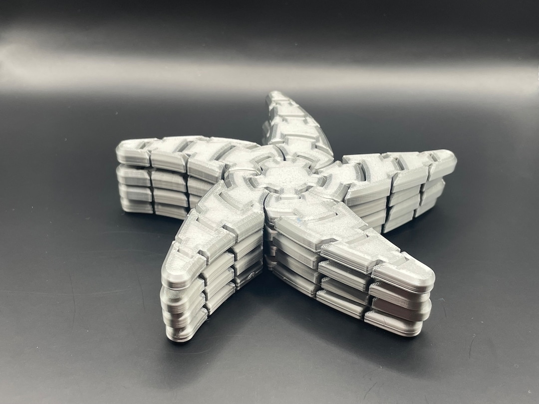 Articulated Starfish Coaster Fidget Flexible 3D Printed, Wine Glass ...