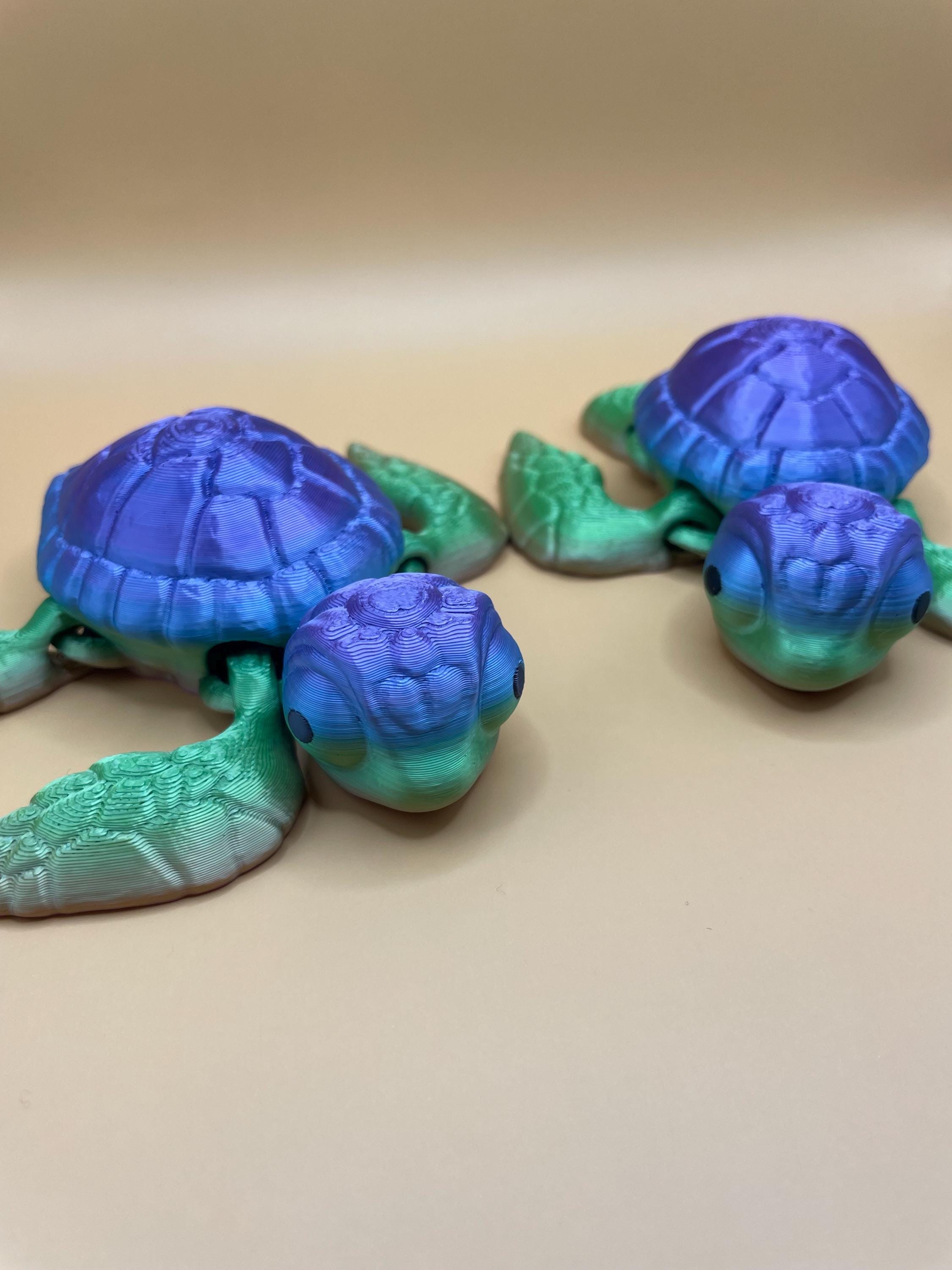 Articulated Turtle Fidget Flexible 3D Printed, Sensory Calming Toy ...