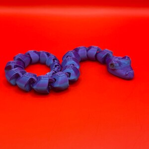 Articulated Snake Fidget Flexible 3D Printed, Sensory, Calming, Desk ...
