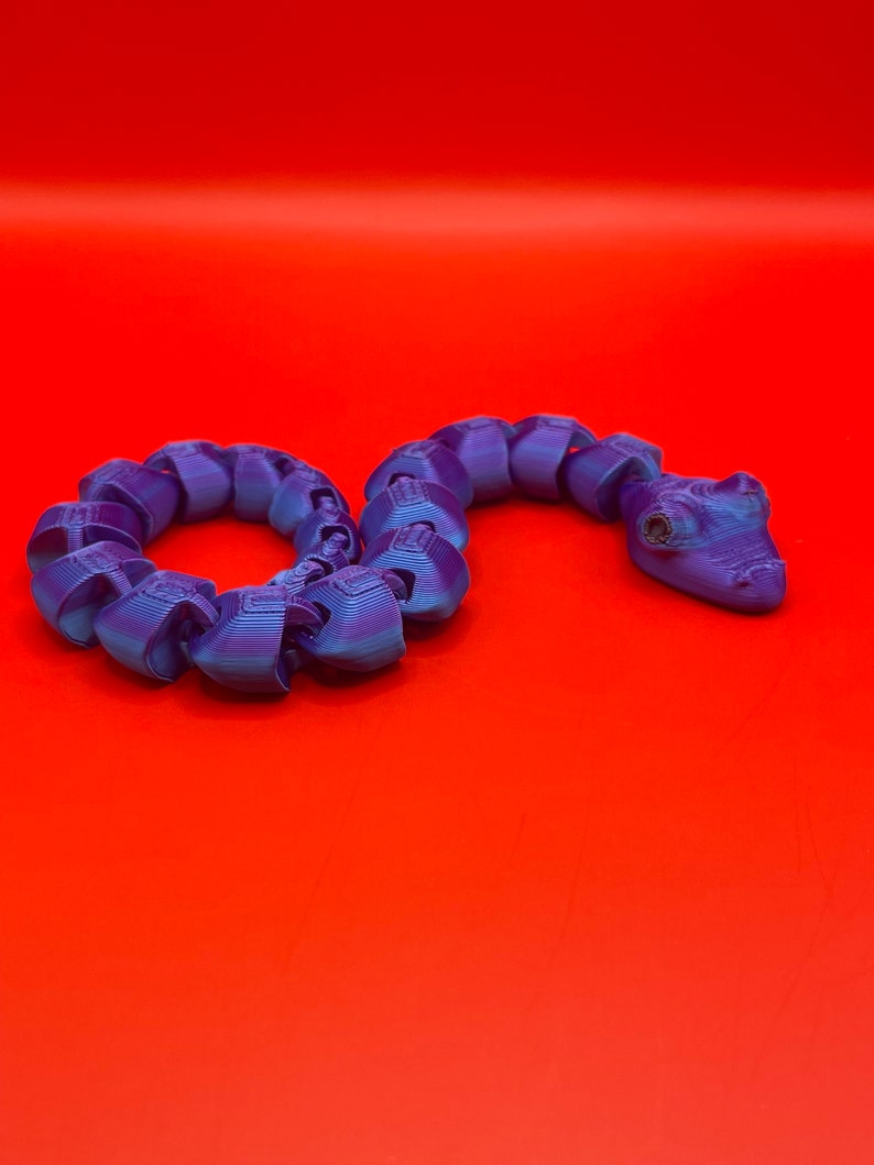 Articulated Snake Fidget Flexible 3D Printed, Sensory, Calming, Desk ...
