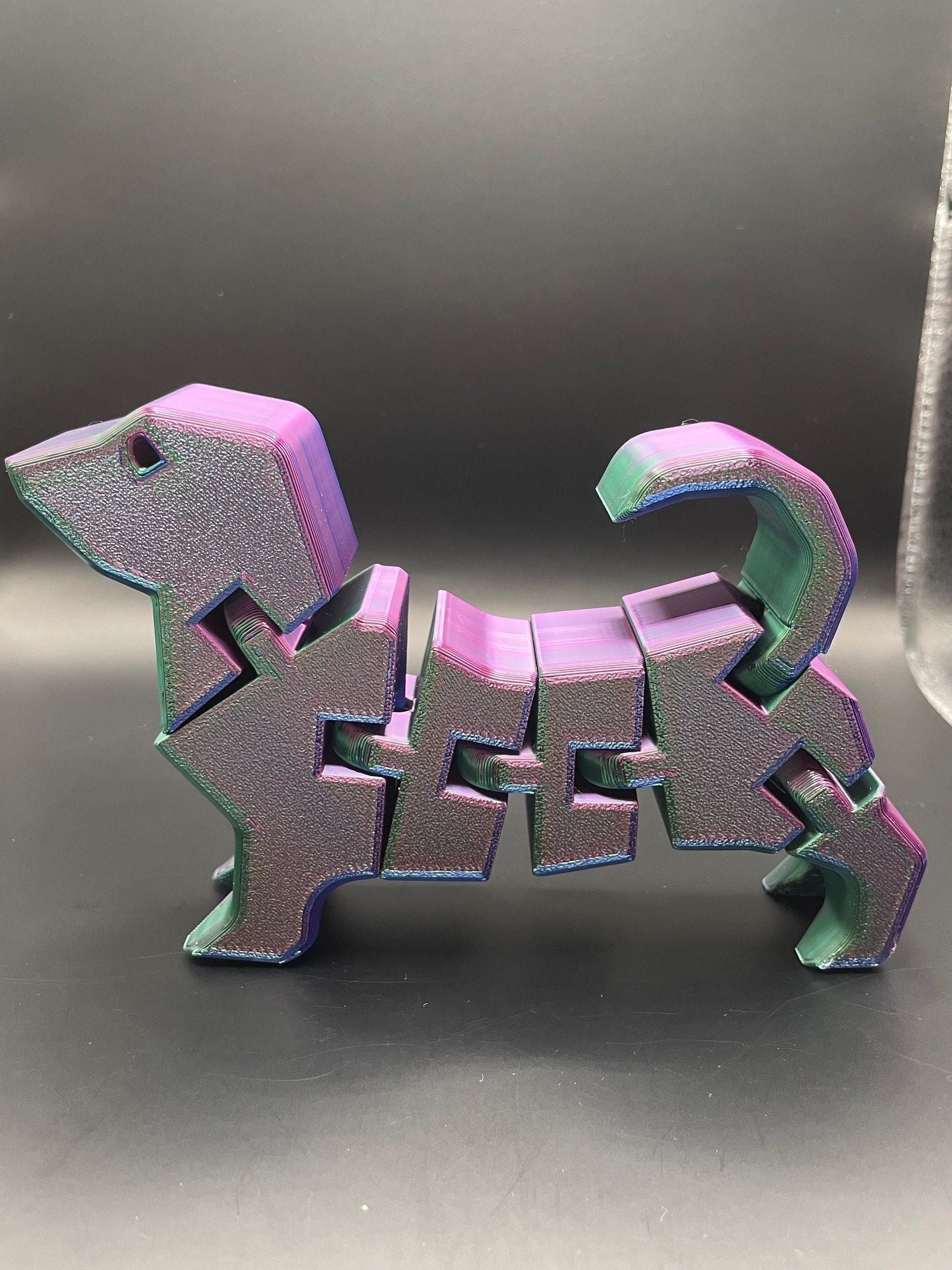 Articulated Dog Fidget Flexible 3D Printed 3 Sizes - Etsy
