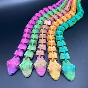 Articulated Snake Fidget Flexible 3D Printed, Sensory, Calming, Desk ...