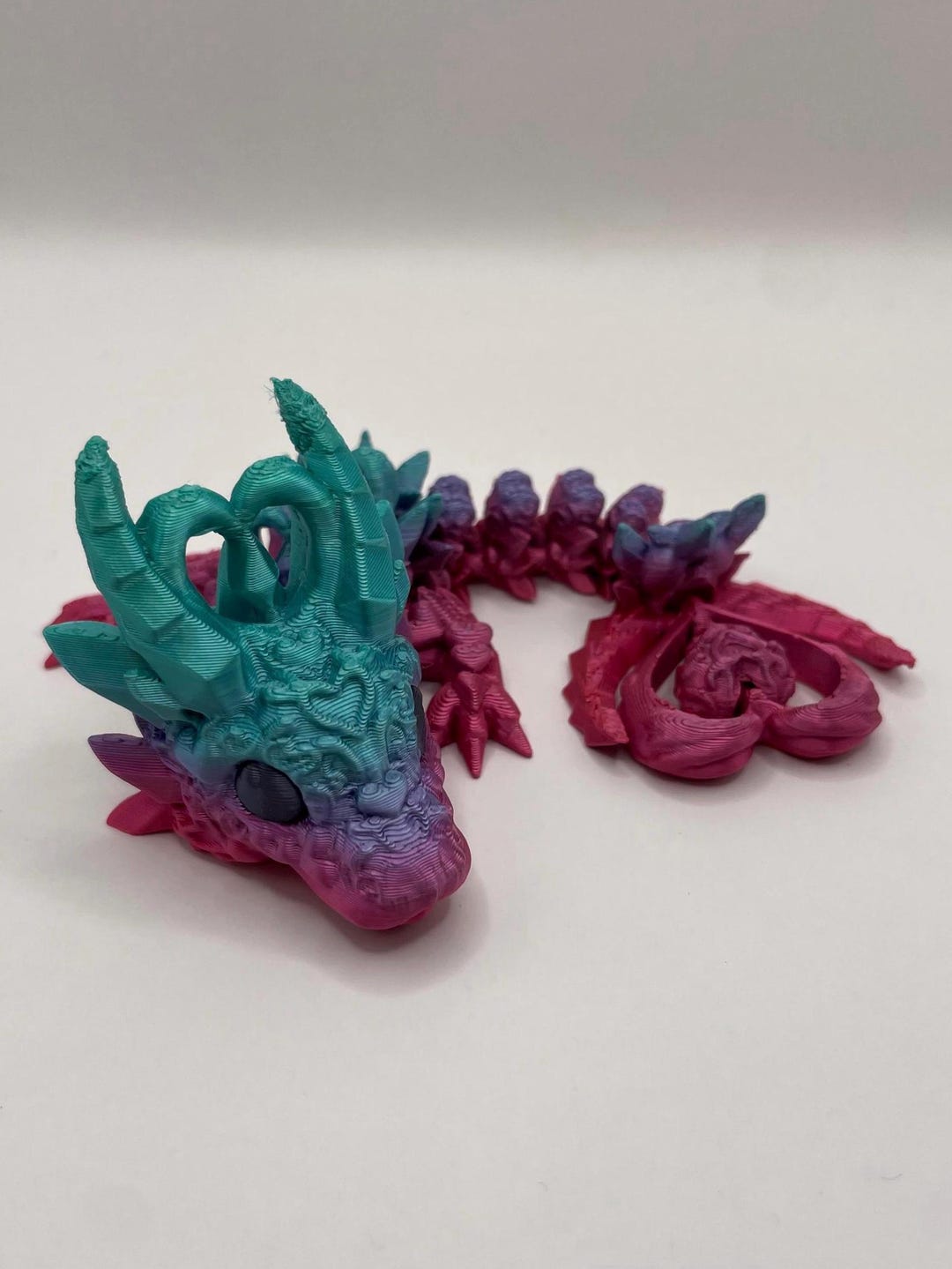 Articulated Heart Dragon Fidget Flexible 3D Printed, Sensory Calming ...