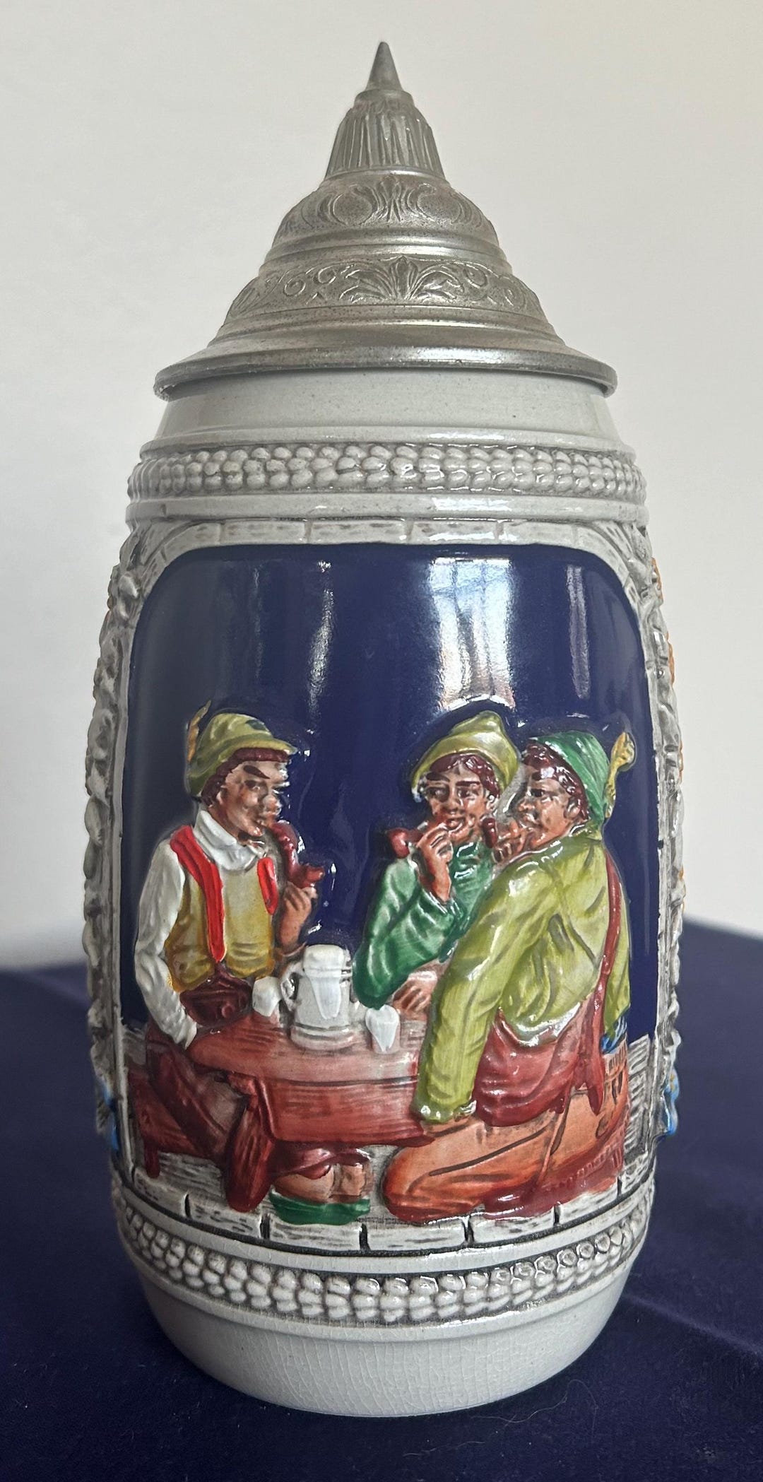 Vintage Ceramic Beer Stein With Pewter Lid Germany - Etsy