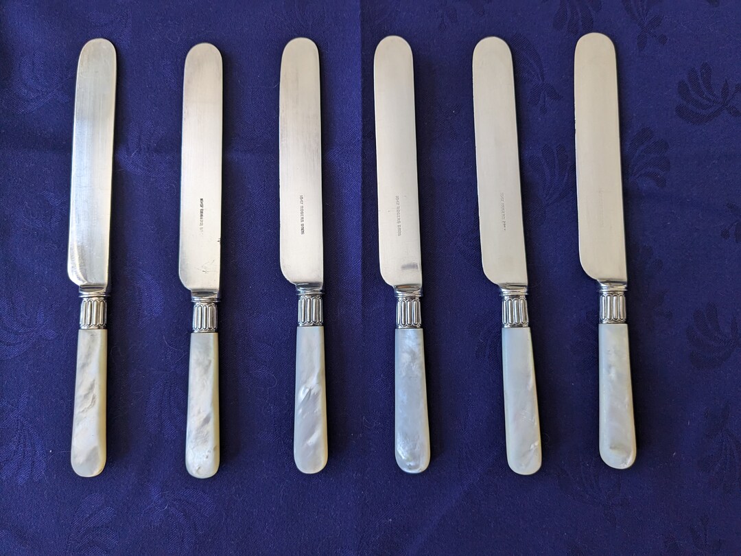 6 Antique 1847 Rogers Bros Mother of Pearl Handle Knifes - Etsy