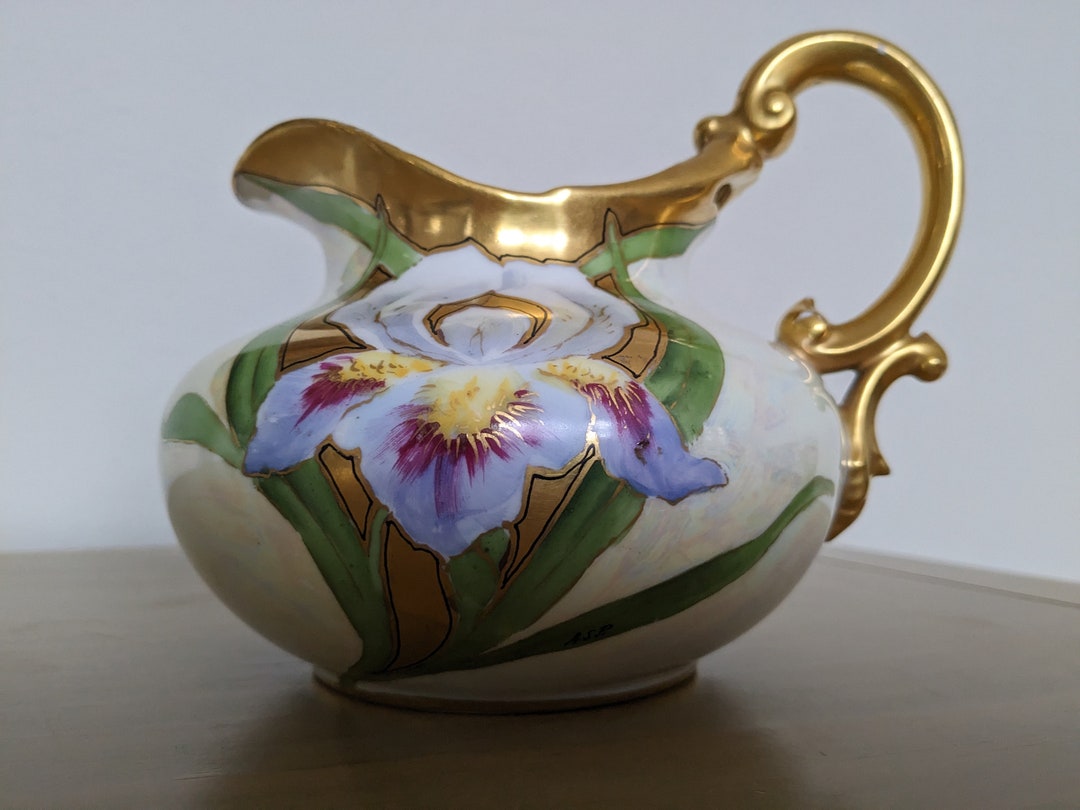 T & V Limoges France Cider Pitcher - Etsy