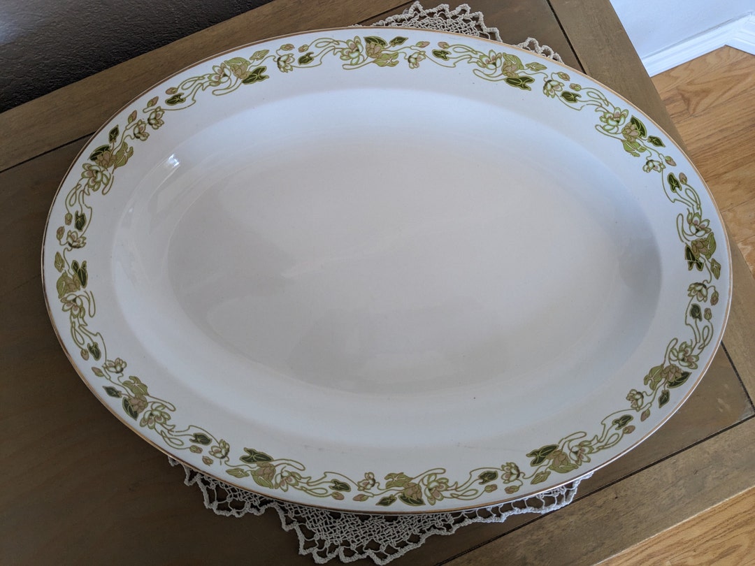 W.h.grindley Co. the Lily Olive England Large Platter - Etsy