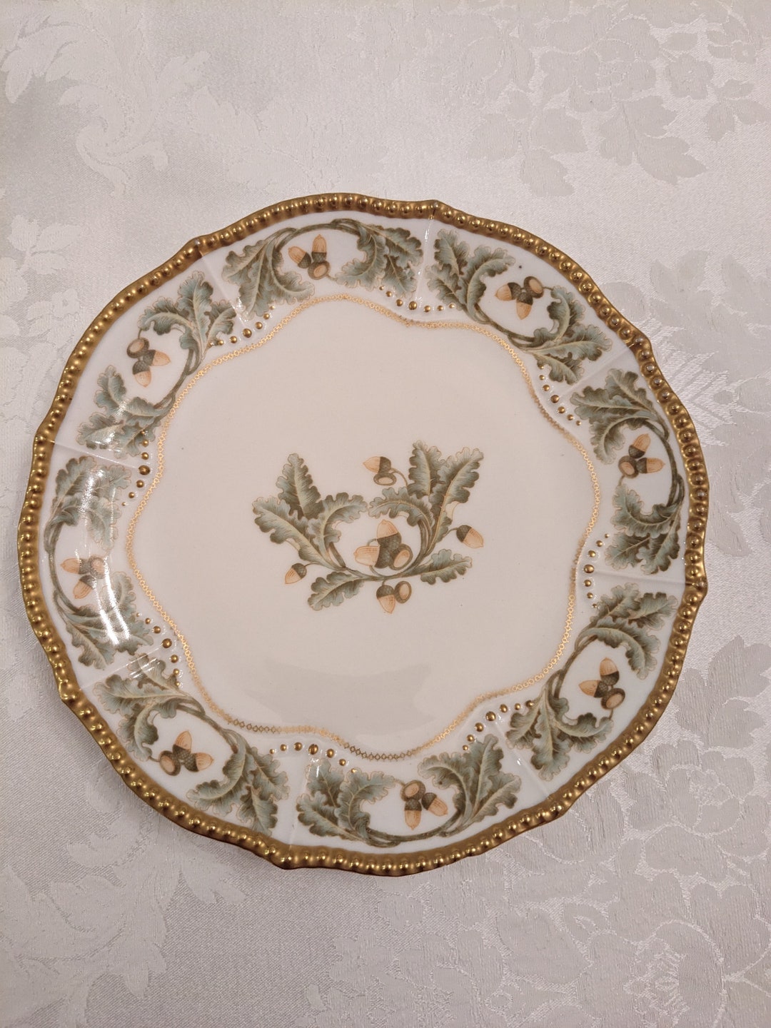 Elite Limoges Oak Leaf Acorn Plate - Etsy