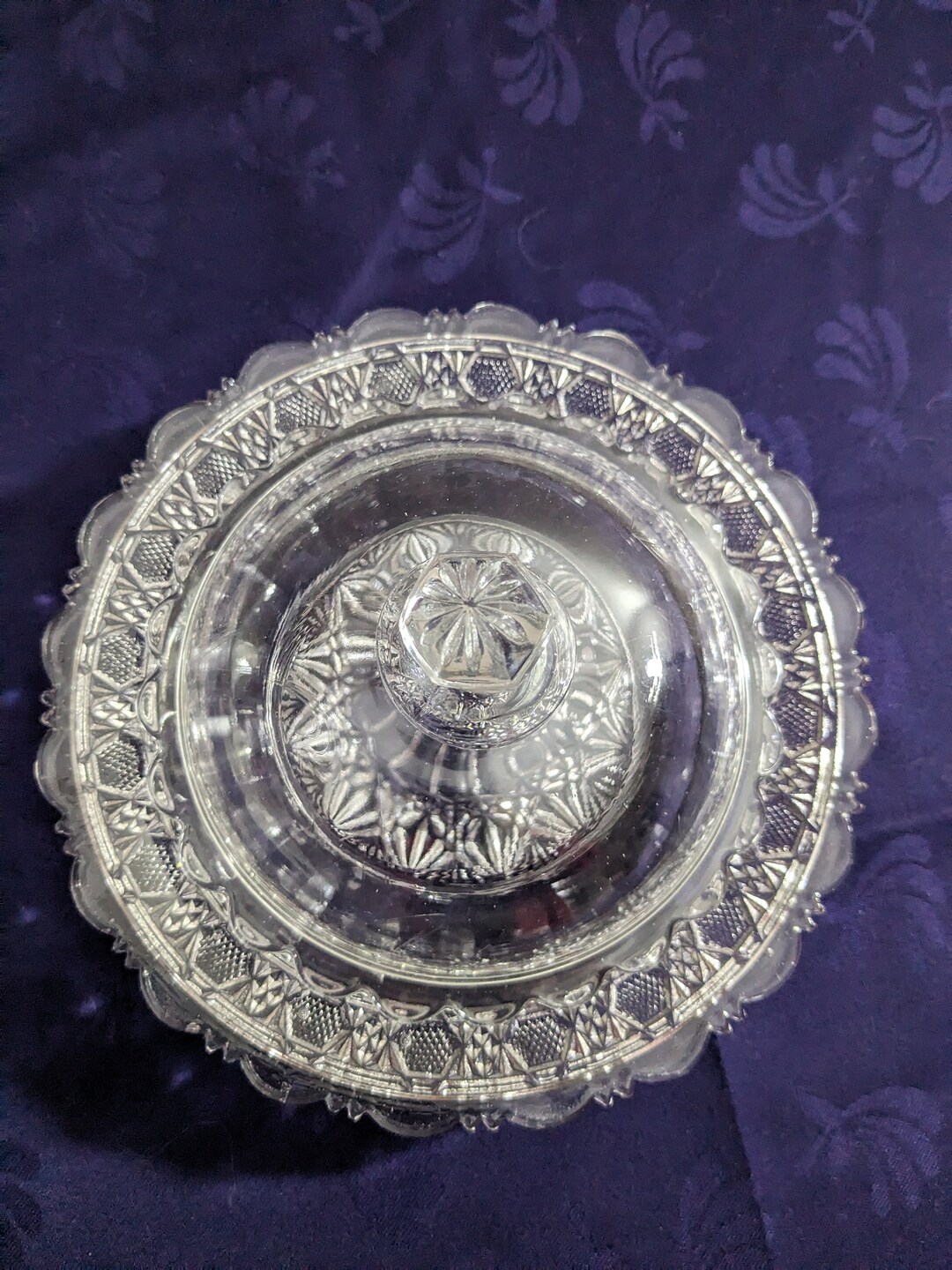 Vintage Crystal Butter Dish - Etsy