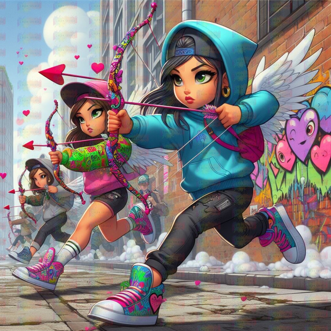 Girl Cupid Gang | Valentines Day | PNG |instant Download | Digital ...