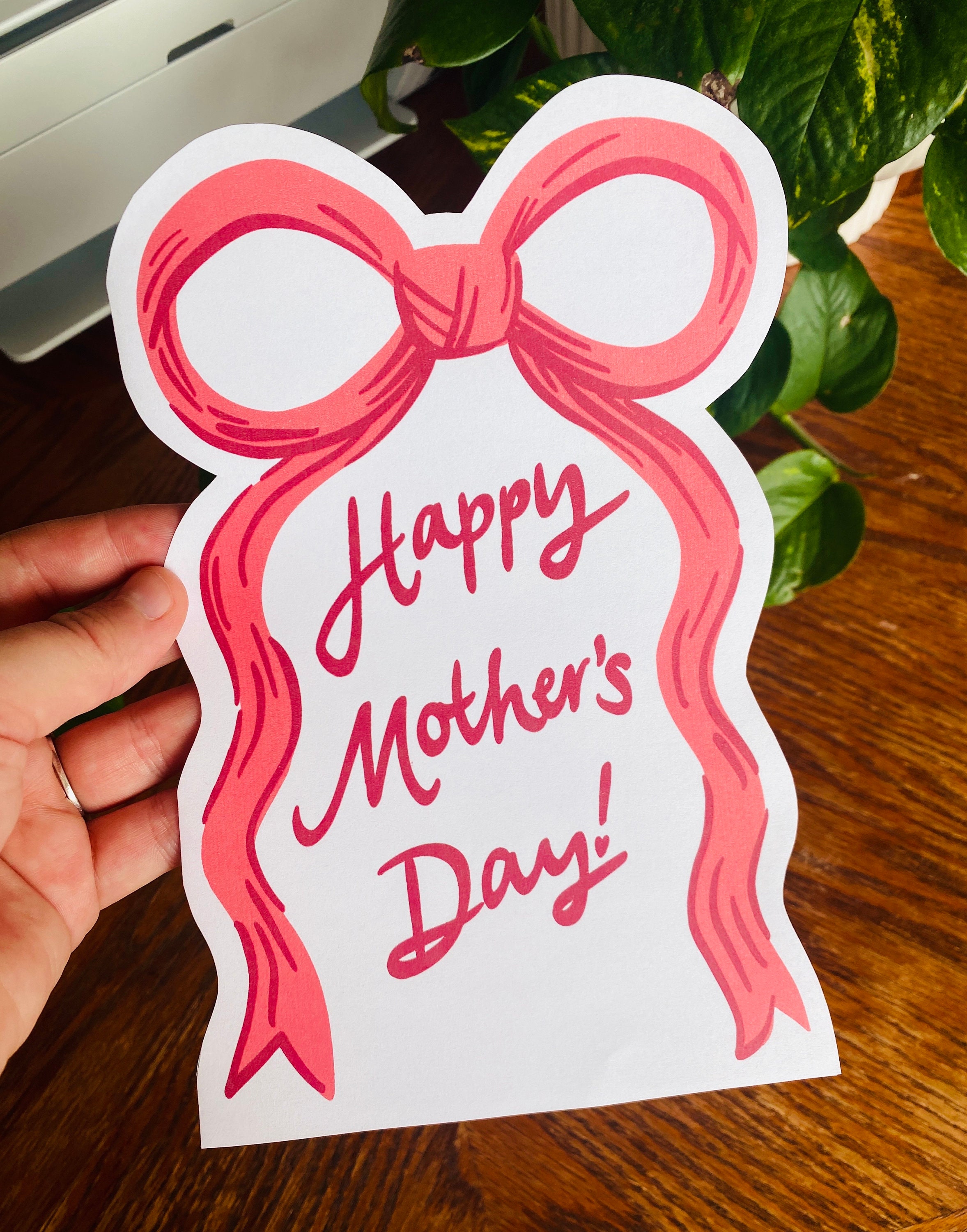 MOTHER'S DAY PRINTABLE Happy Mother's Day Hand-drawn Printout Card ...