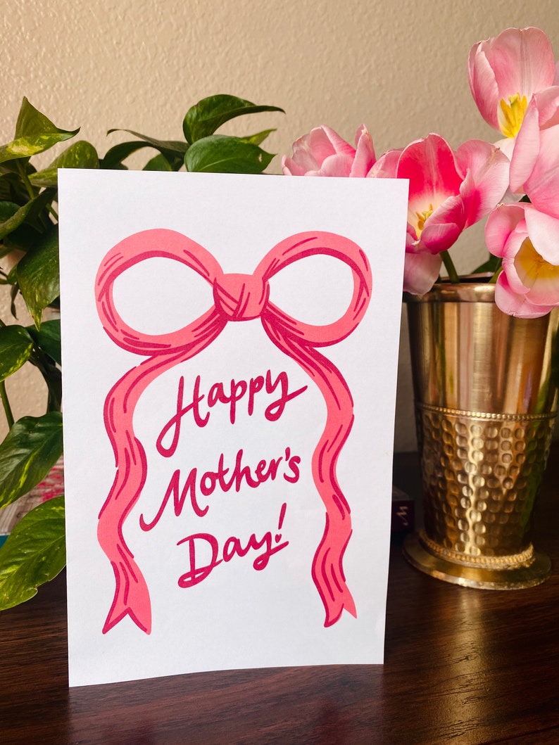MOTHER'S DAY PRINTABLE Happy Mother's Day Hand-drawn Printout Card ...