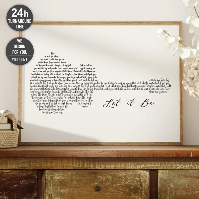 Song Lyrics Wall Art - Etsy