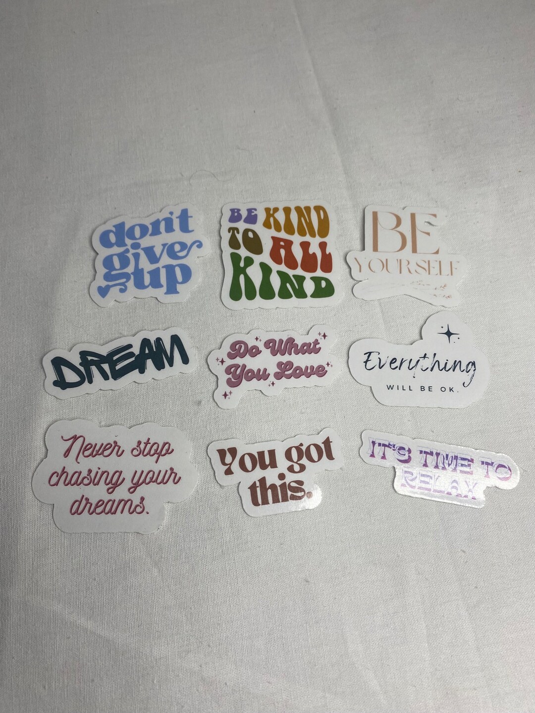 Motivational Quote Stickers, Don’t Give Up, Dream, Be Kind - Etsy