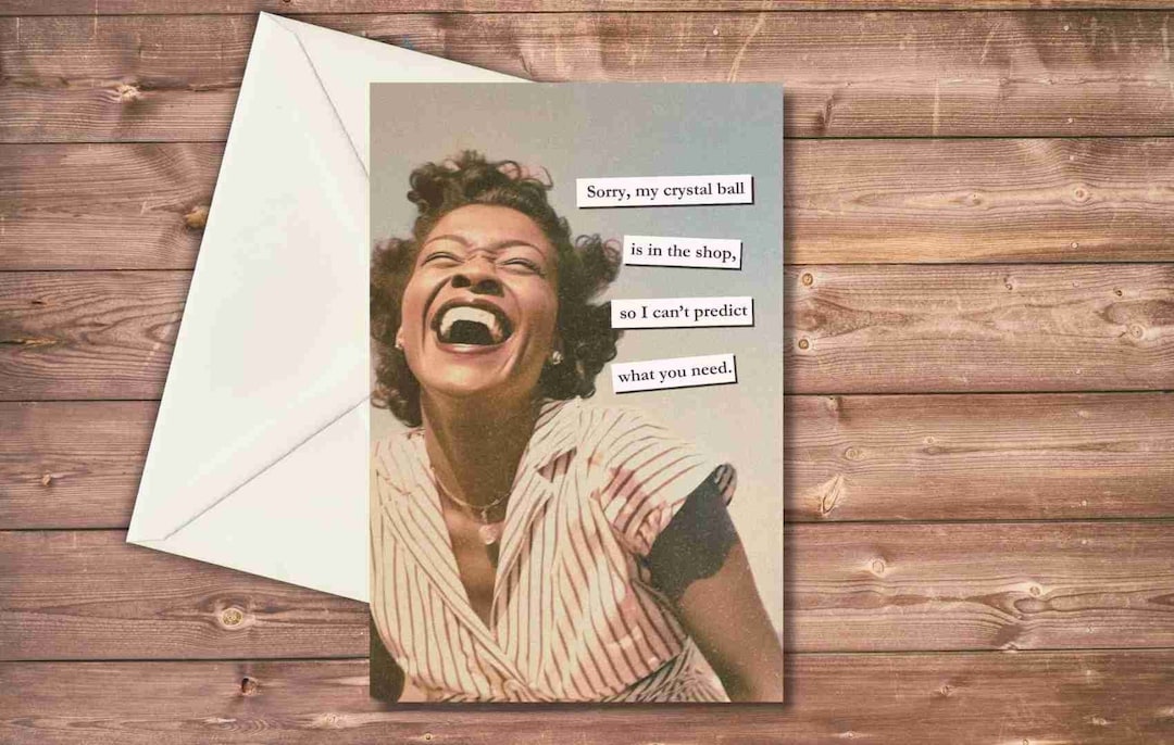 Printable Vintage Woman Card, Printable Greeting Card Funny, Digital ...