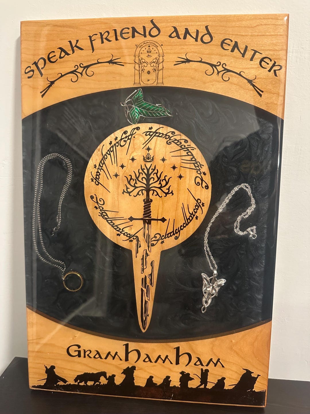 Personalized Lord of the Rings Themed Wall Art | Custom Fantasy Wood ...