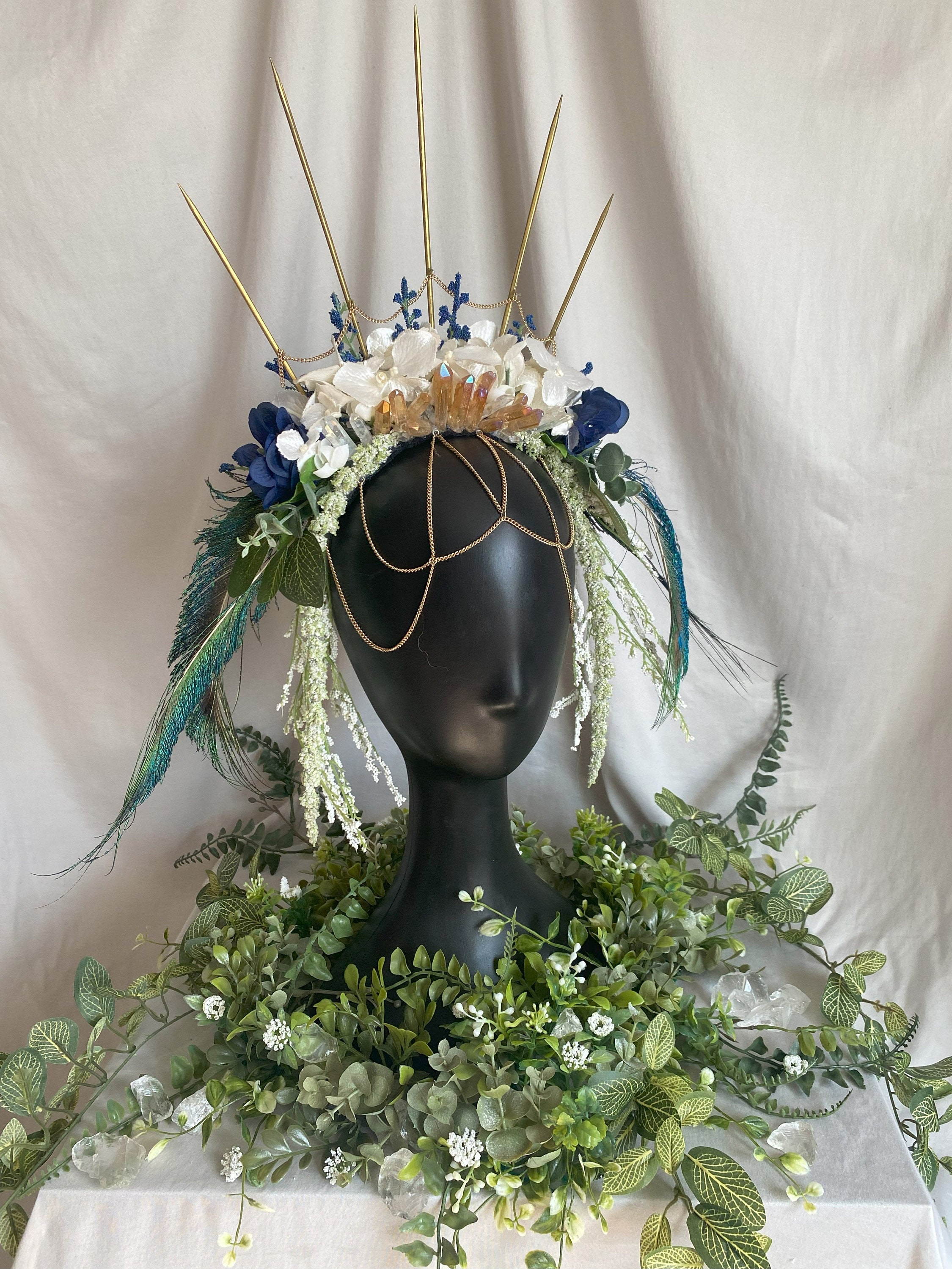 Hera Greek Goddess Flower Crown - Etsy