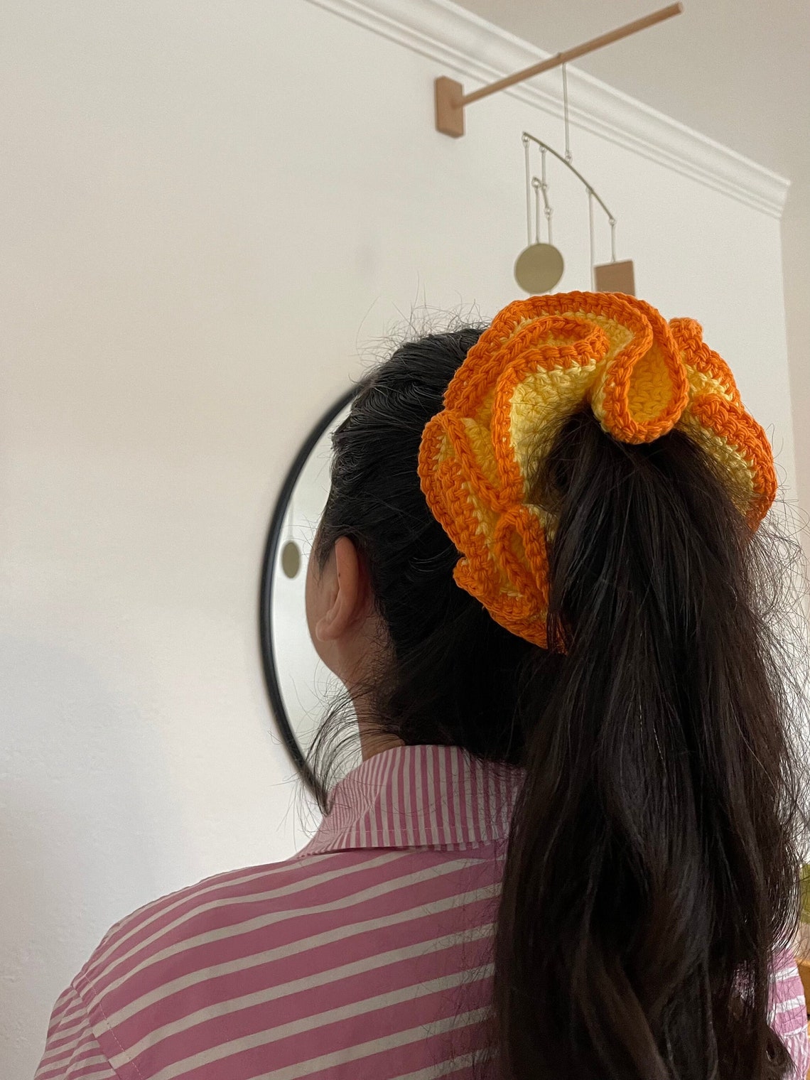 Mega Ruffle Crochet Scrunchie - Etsy